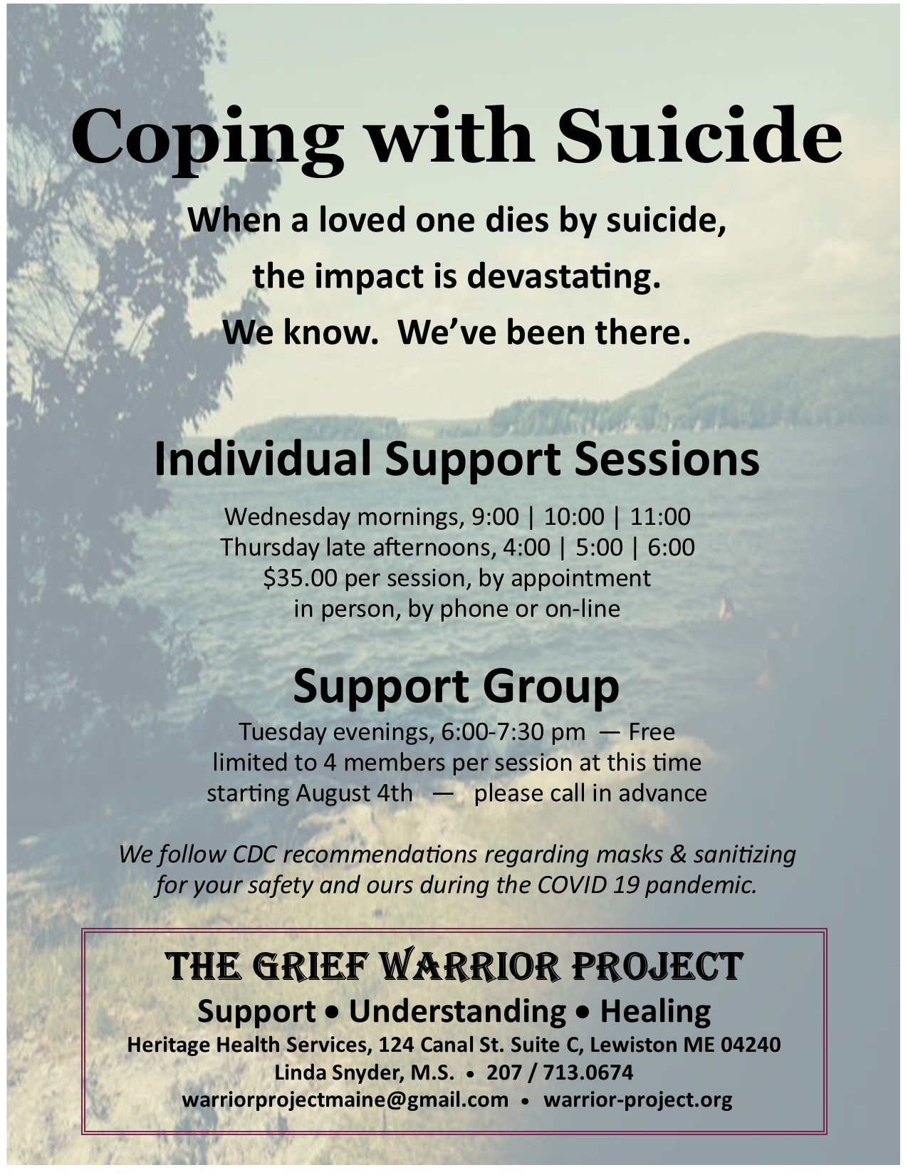 Coping with Suicide – Individual & Group Sessions | The Grief Warrior ...